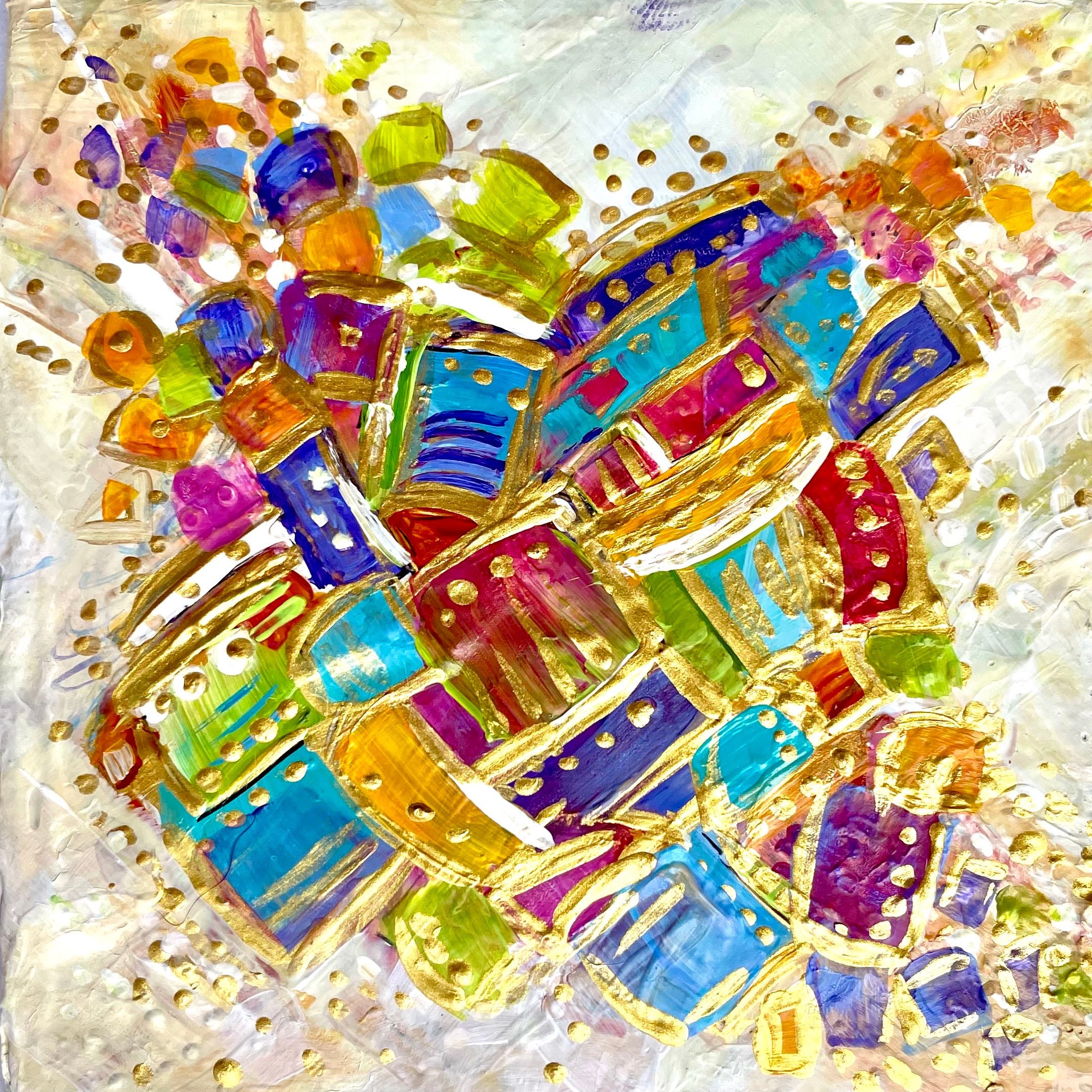 SOLD! Small Art Gallery, Exploding Joy! | Susan Libby