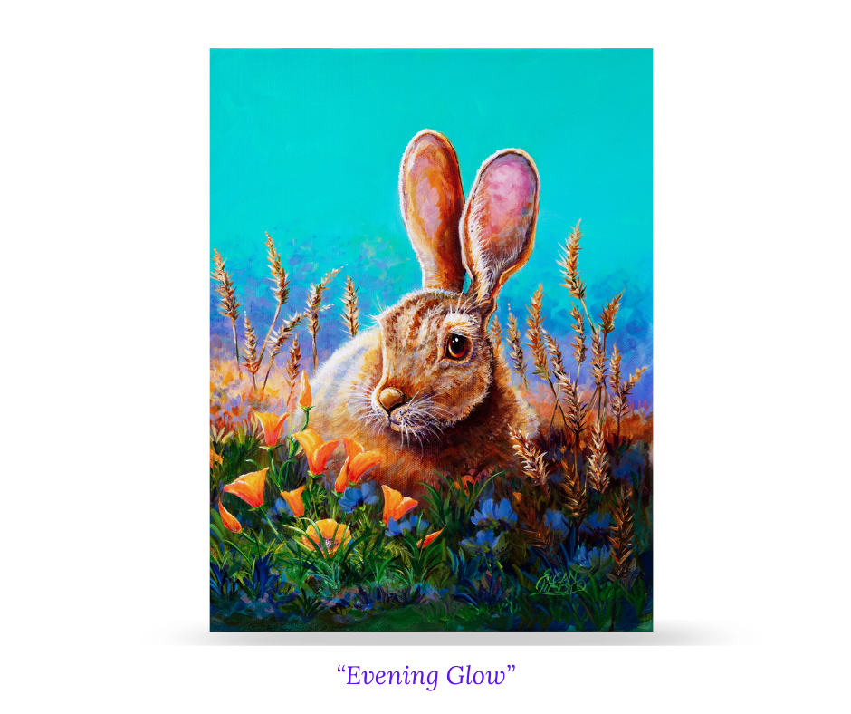 Box of ten greeting cards, Evening Glow, Cottontail | Susan Libby