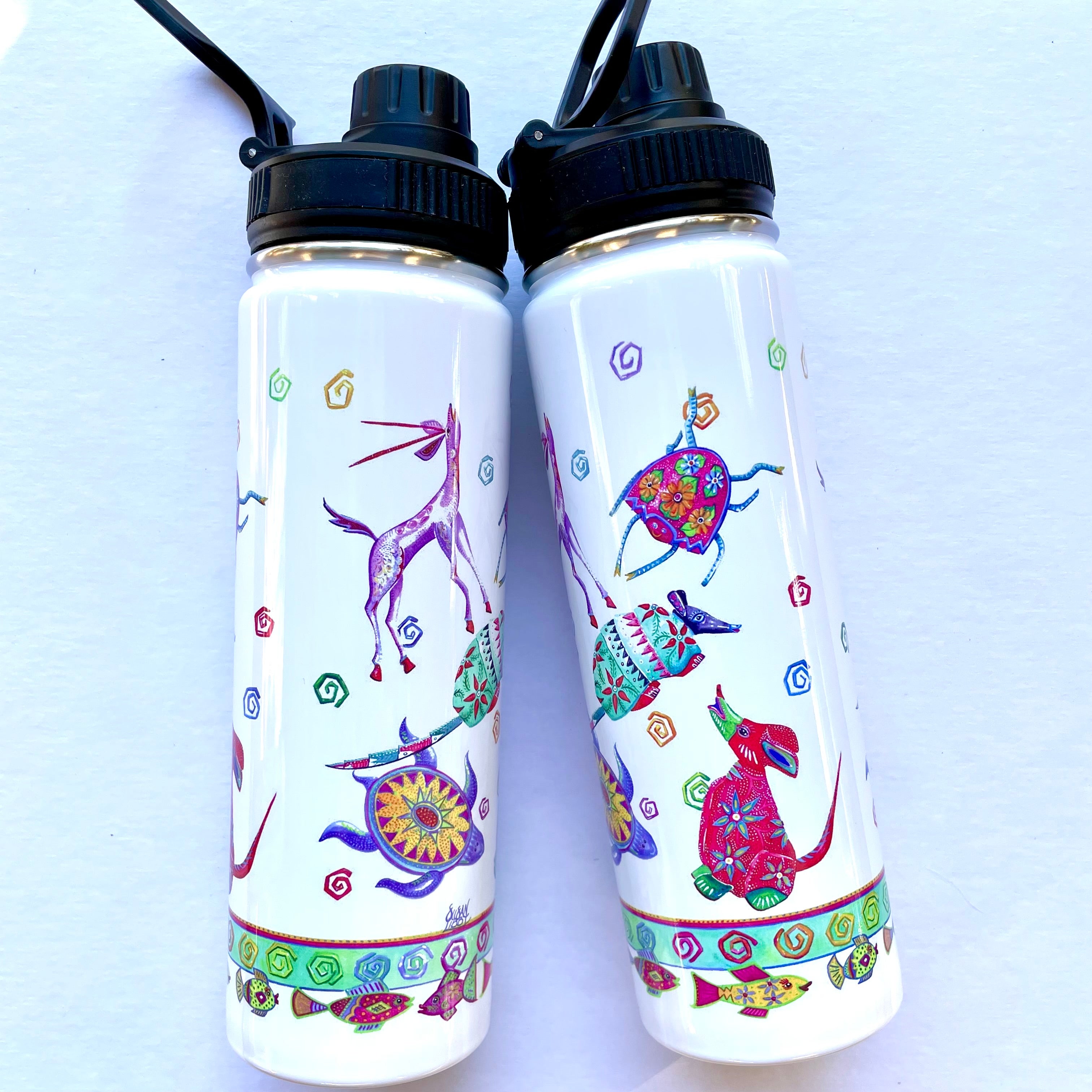 Insulated Bottle, Hot or Cold!, Oaxaca Fiesta Animals | Susan Libby