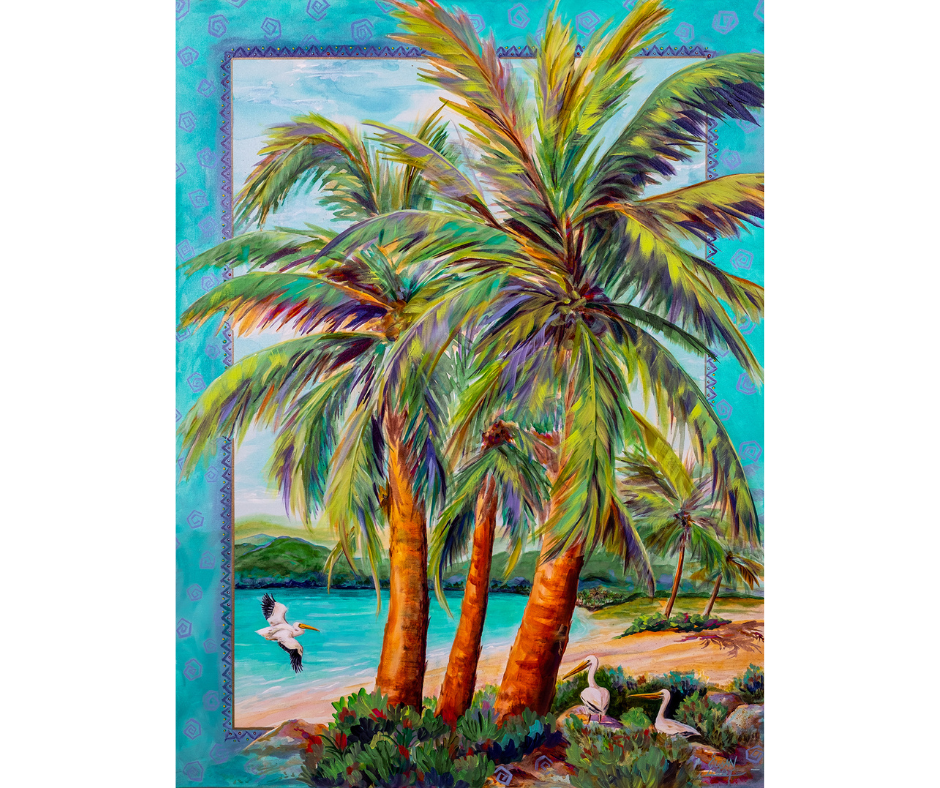 Original art, Pelican Beach, Acrylic | Susan Libby