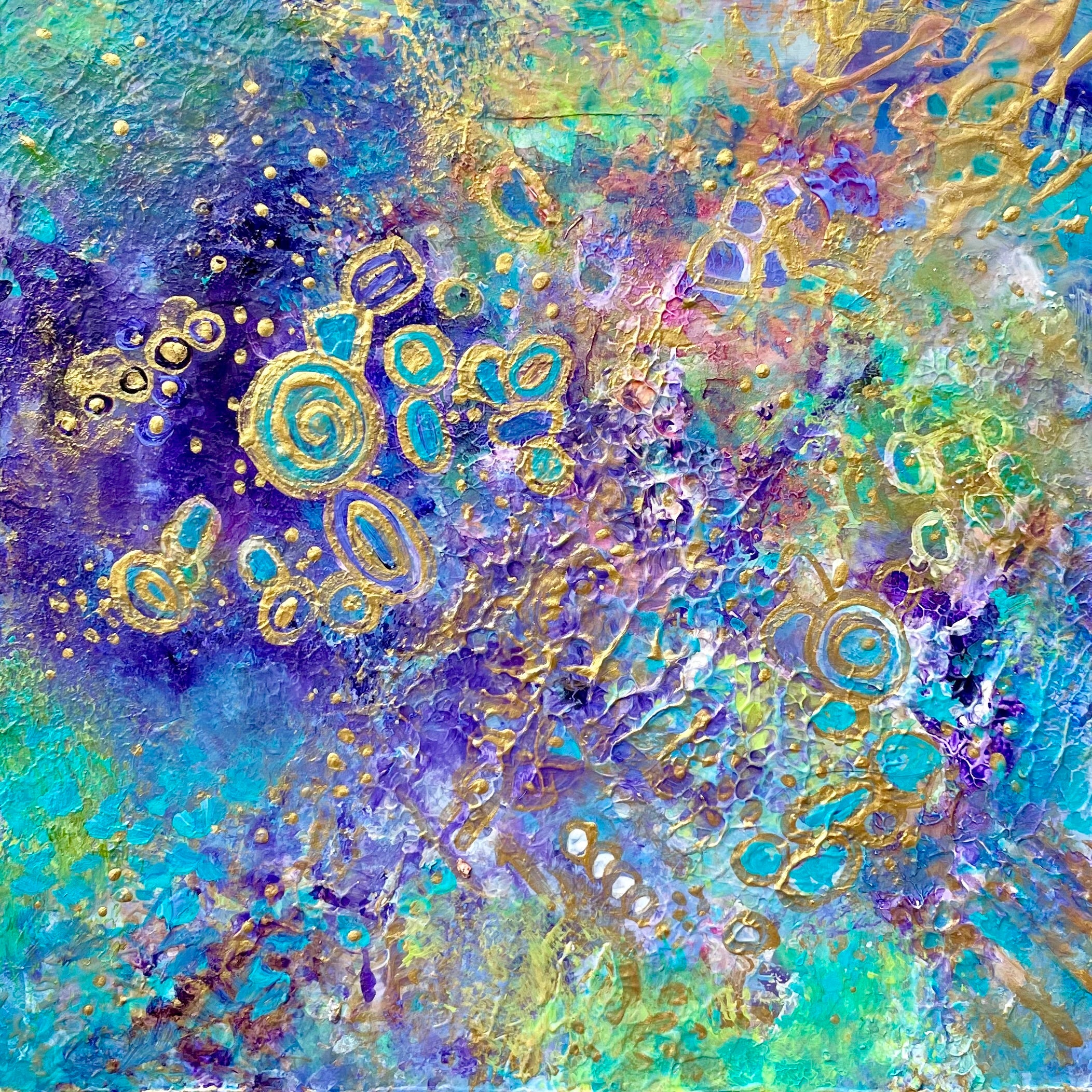 SOLD! Small Art Gallery, Heavenly Blues | Susan Libby